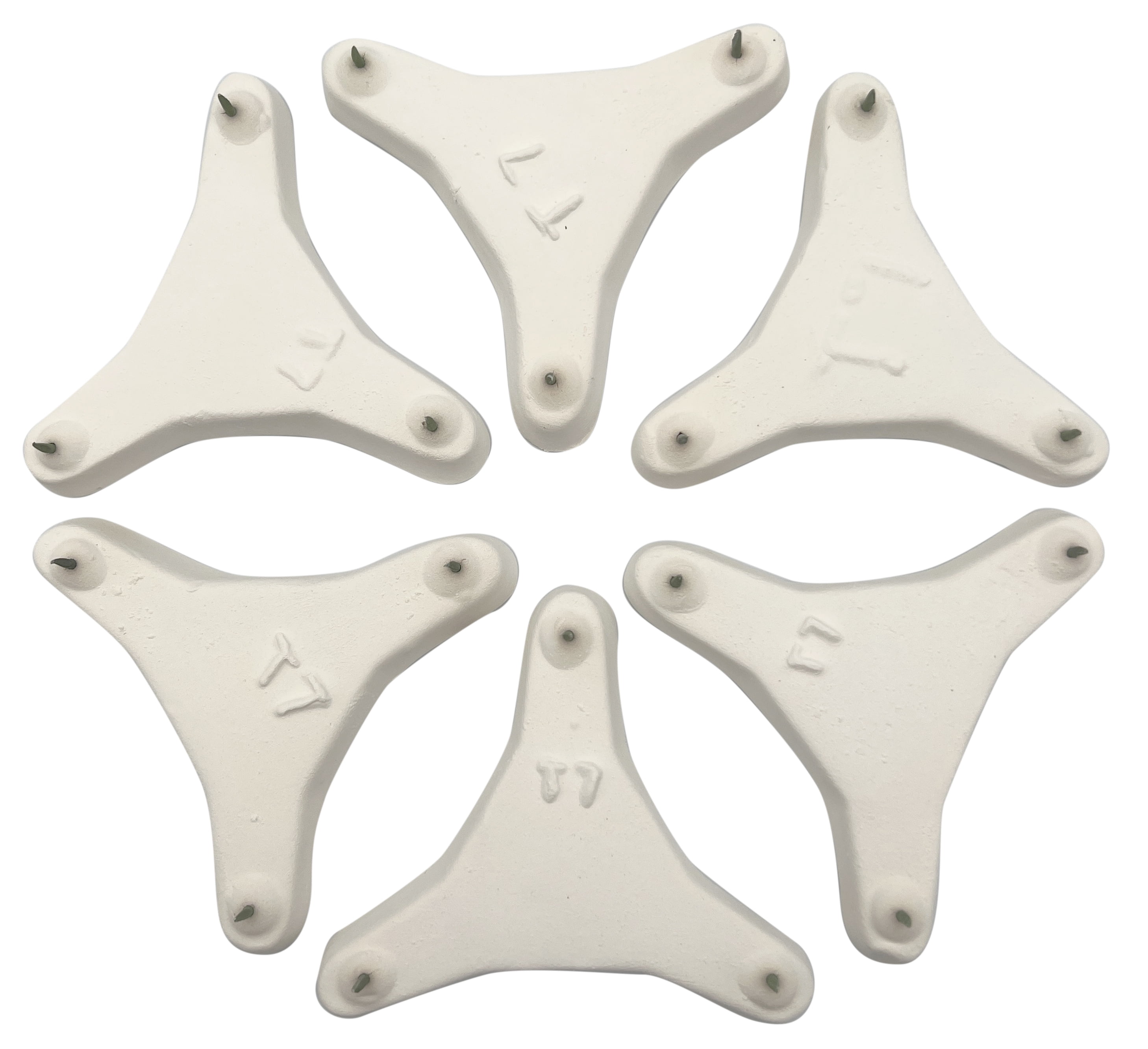 3-Point Ceramic Tripod Kiln Stilt with Points 2-5/8" Apart for Kiln ...