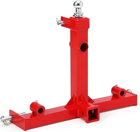 3 Point Gooseneck Trailer Hitch with 2 in Receivers for Category 1 ...
