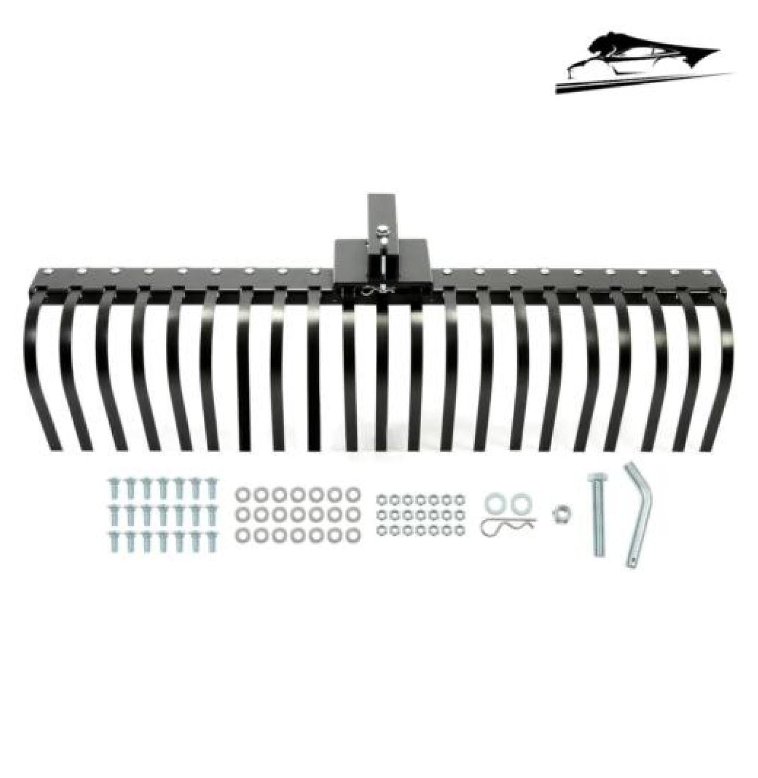 3 Point Landscape Rake 5' For ATV UTV SXS Compact Tractors 2" Hitch ...