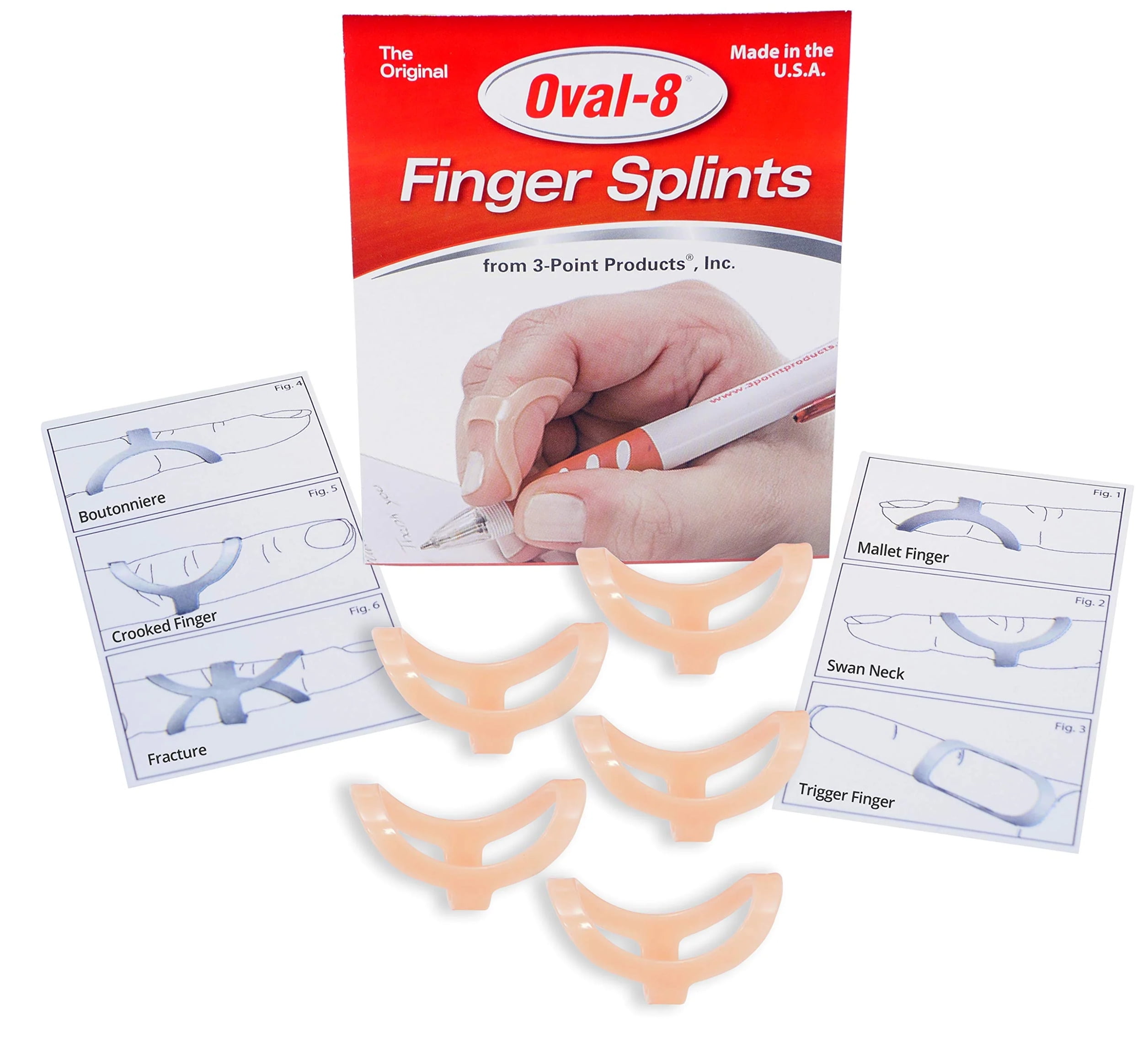 3-Point Products Oval-8 Finger Splint Size 7 (Pack of 5) HSA/FSA ...