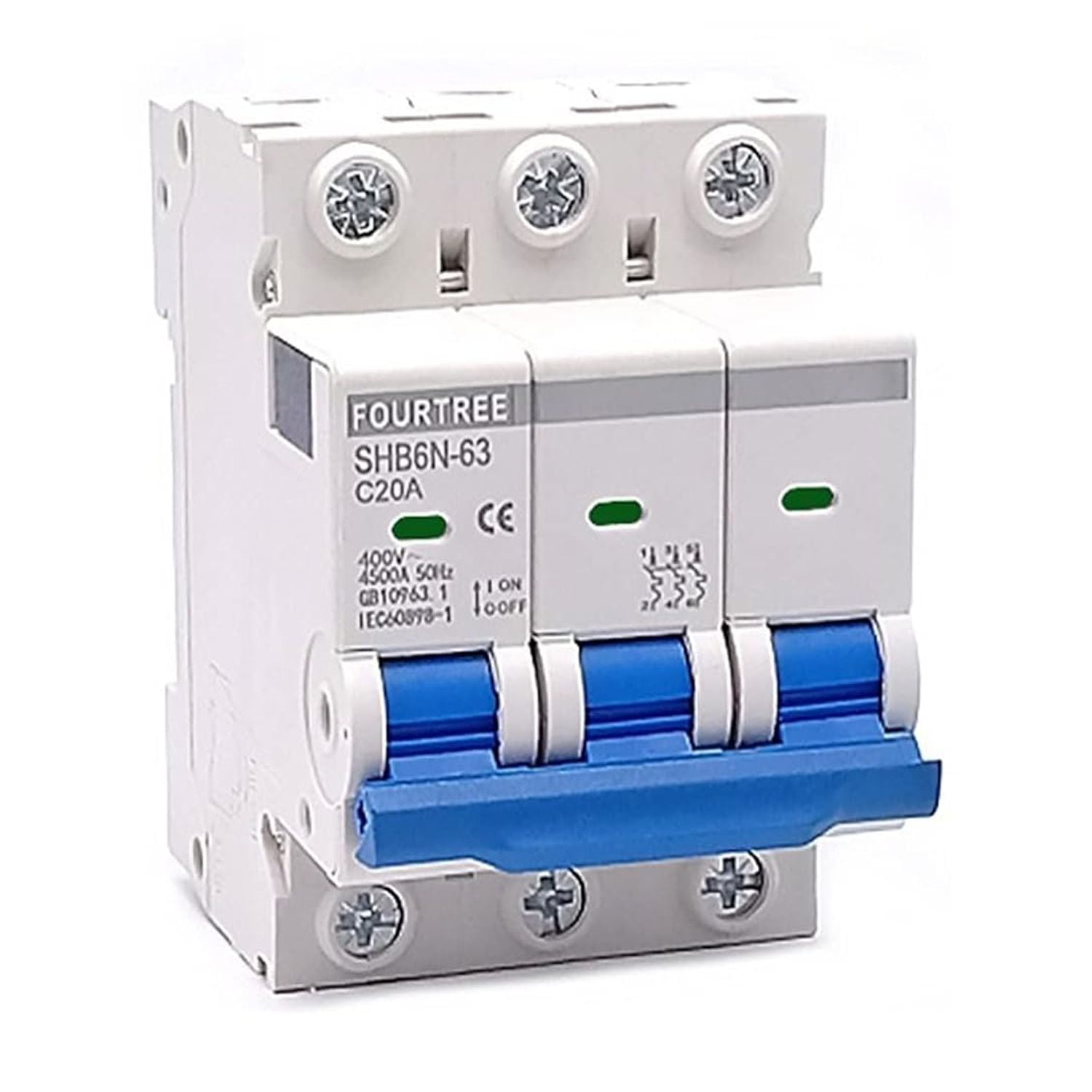 3 Pole Din Rail Mini Circuit Breaker Household Air switches ...
