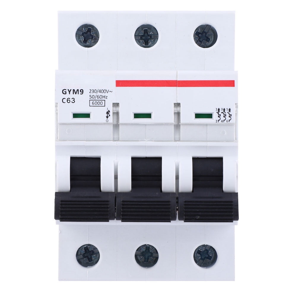 3 Pole GFCI Circuit Breaker 230/400VAC 50/60Hz, IP20 Electric Leakage ...