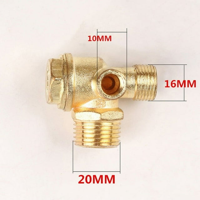 3 Port Brass Central Pneumatic 40400 Air Compressor Check Valve Thread ...