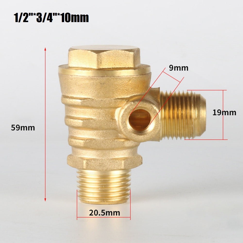 3 Port Copper Male Thread Check Valve Connector Tool for Air Compressor ...