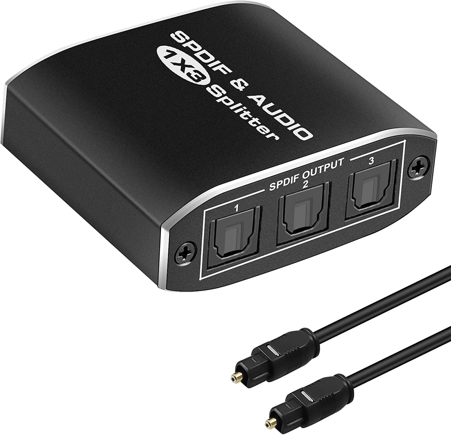 3 Port Digital Optical Splitter,AUBEAMTO SPDIF TOSLINK Digital Optical ...