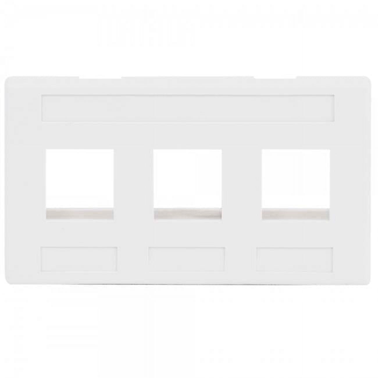 3 Port Faceplate Furniture - White - Walmart.com