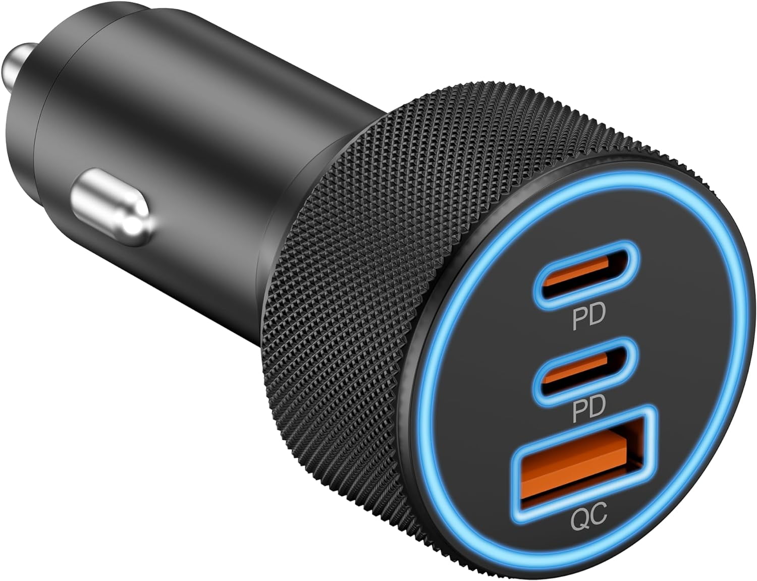 3-Port Fast Car Charger: KENHAO 67 Watt USB C car charger support PD ...