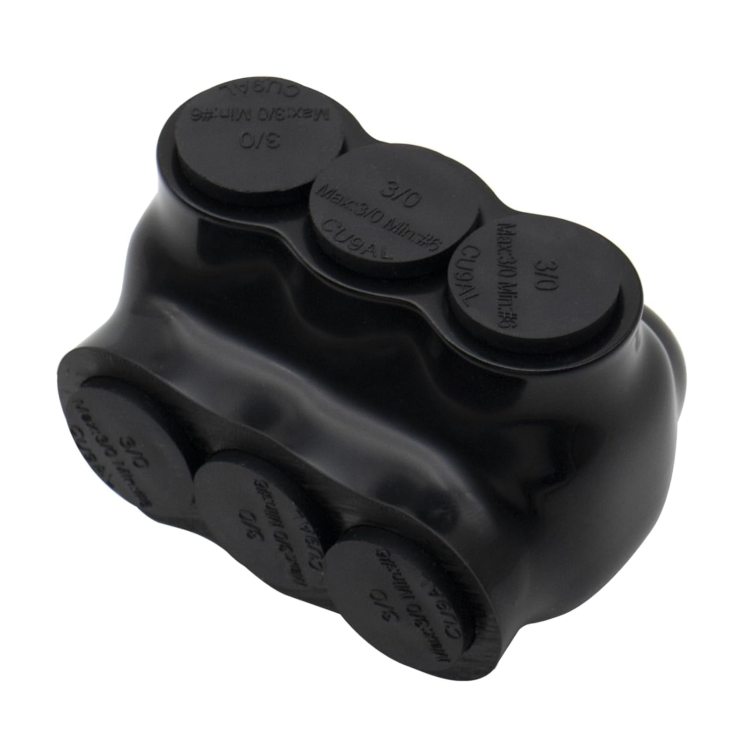 3-Port Insulated Multi Tap Connector, 3/0-6AWG Insulated Inline Splice ...