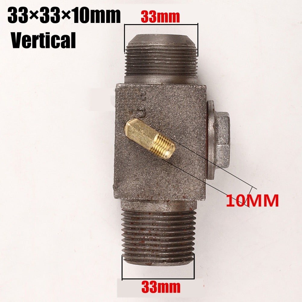 3 Port Iron Male Thread Check Valve Connector Tool for Air Compressor ...