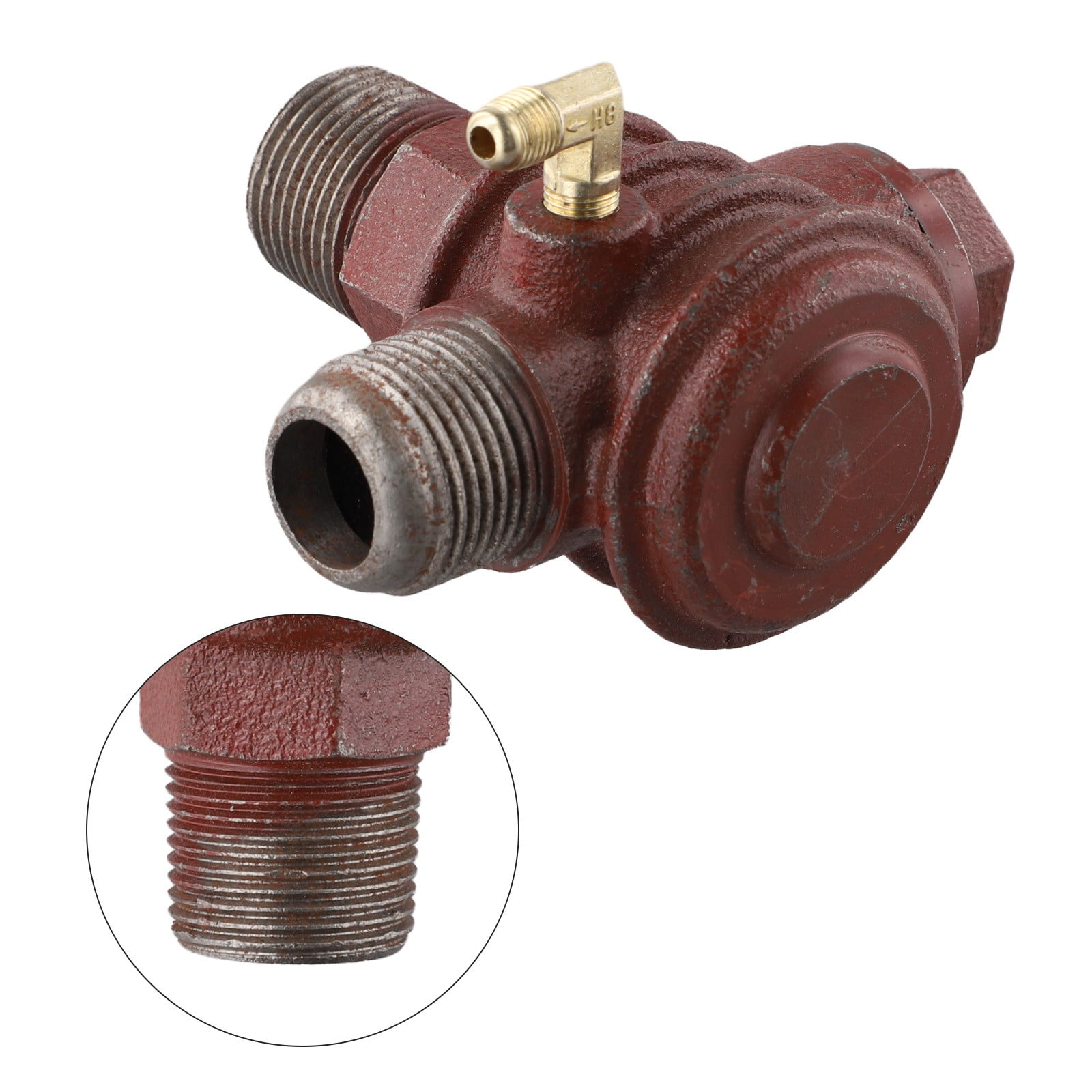 3 Port Iron Male Thread Check Valve Connector Tool for Air Compressor ...