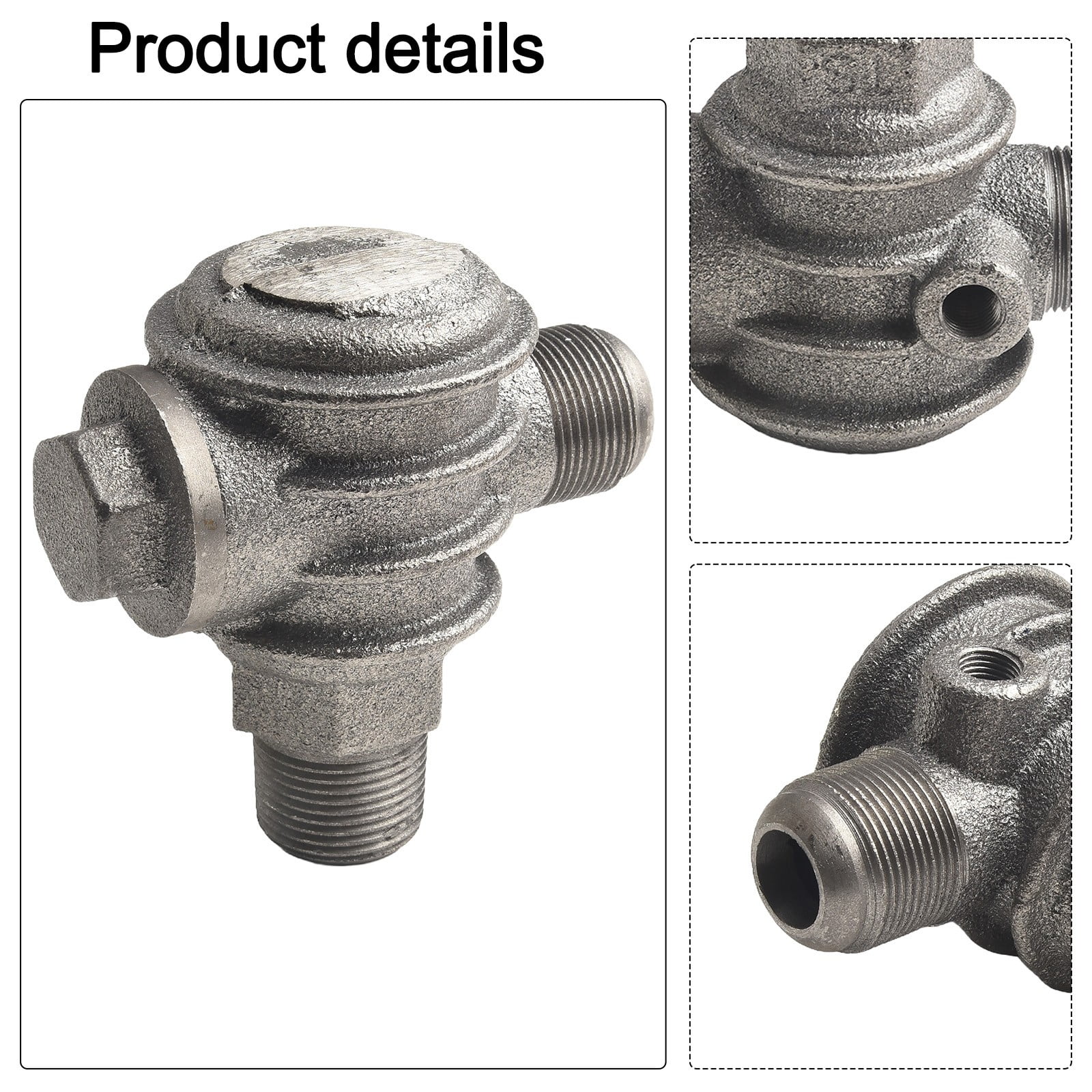 3 Port Iron Male Thread Check Valve Connector Tool for Air Compressor ...