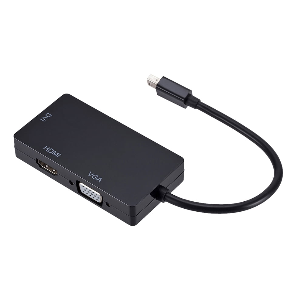 3 Port Mini HDMI/VGA/DVI Adapter Converter Thunderbolt DP to HDMI ...