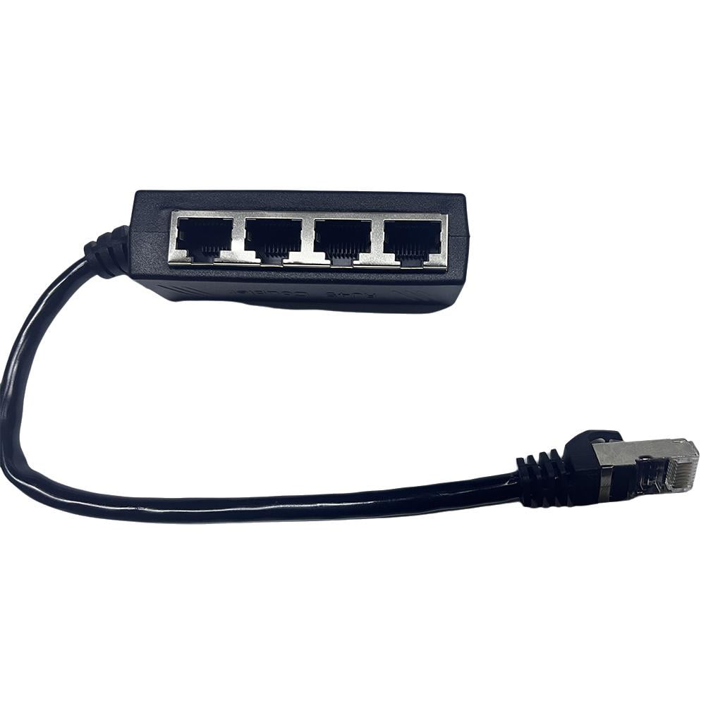 3-Port Network Cable Adapter - ABS Material, 60g, Single Extension ...