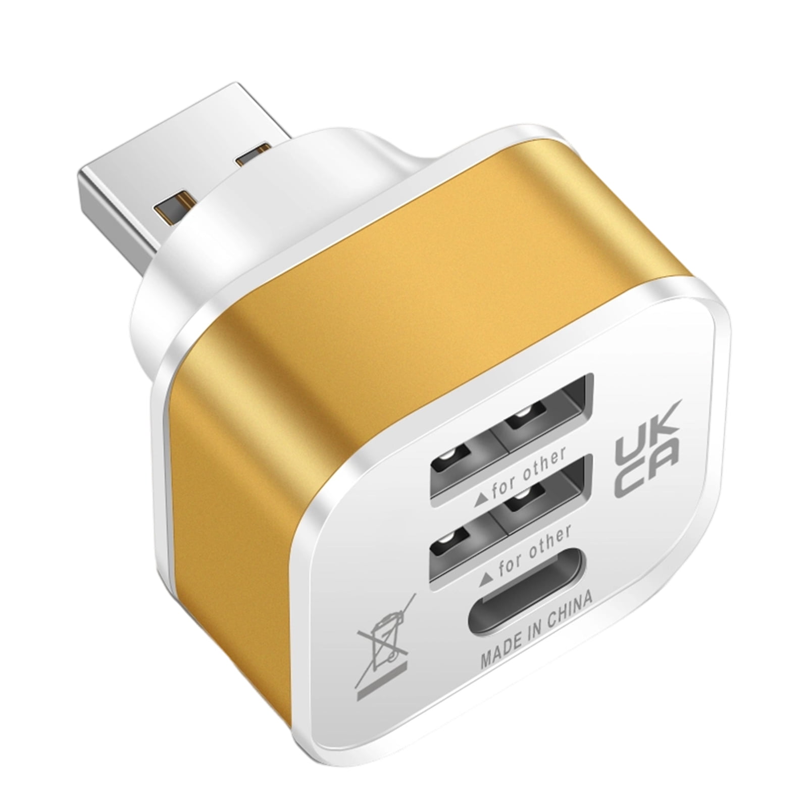 3 Port USB Type C Charging Expander USB Slot Adapter Extender Auto ...