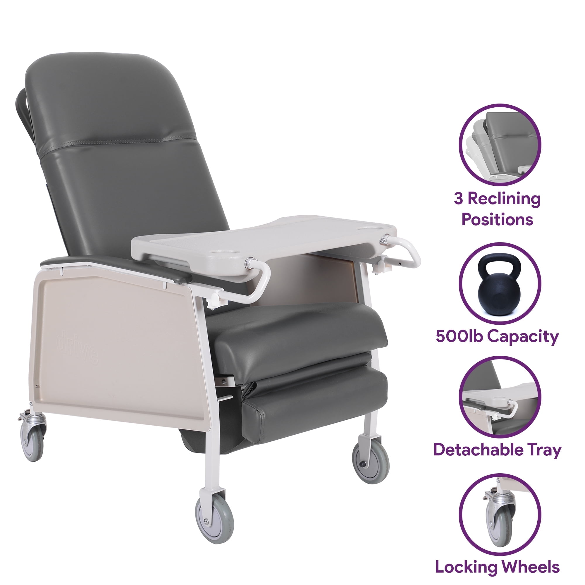 ProHeal 3 Position Bariatric Geri Chair - Medical Recliner for Elderly ...
