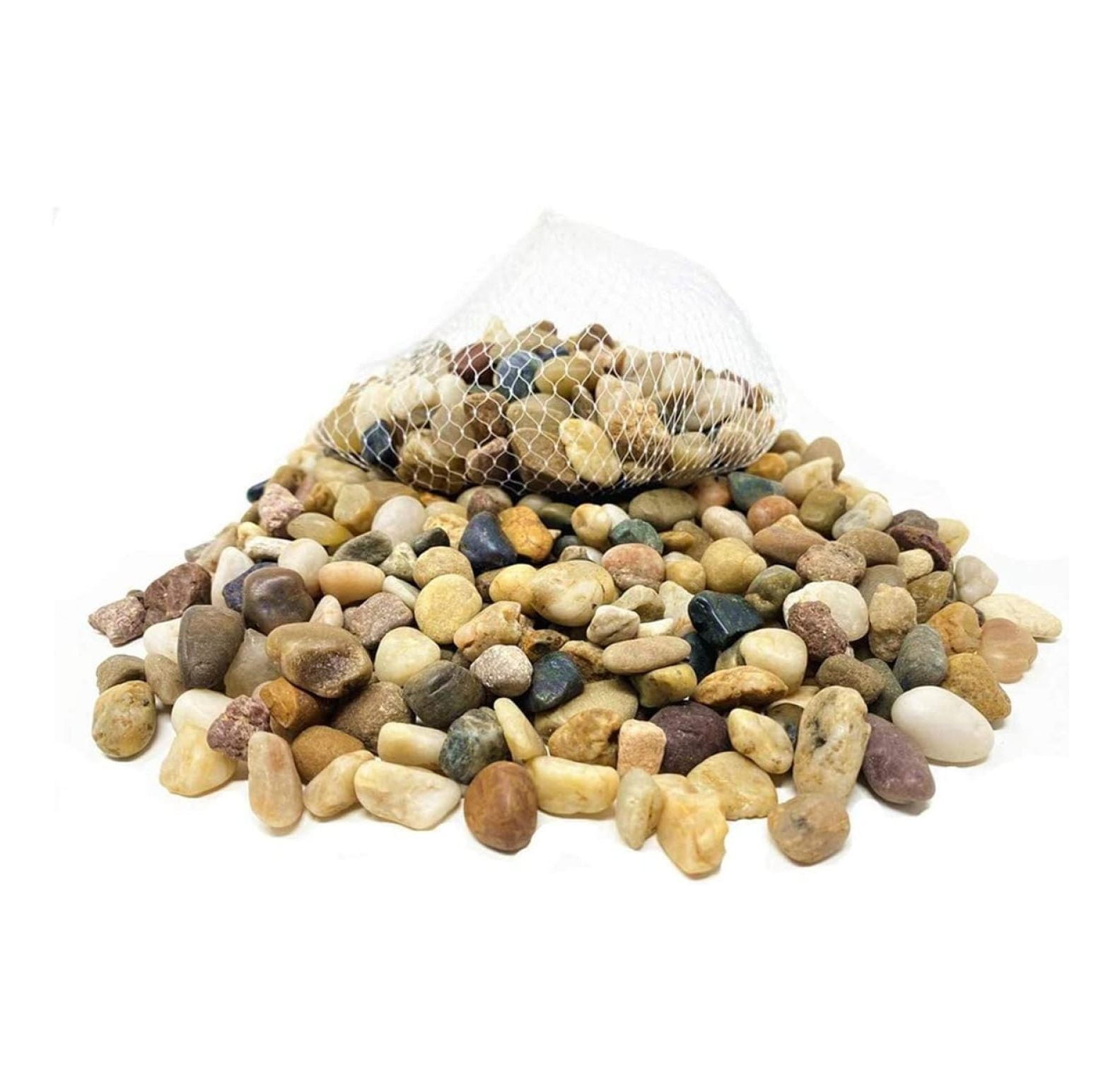 3 Pounds Small River Rocks, Pebbles, Outdoor Decorative Stones, Natural ...