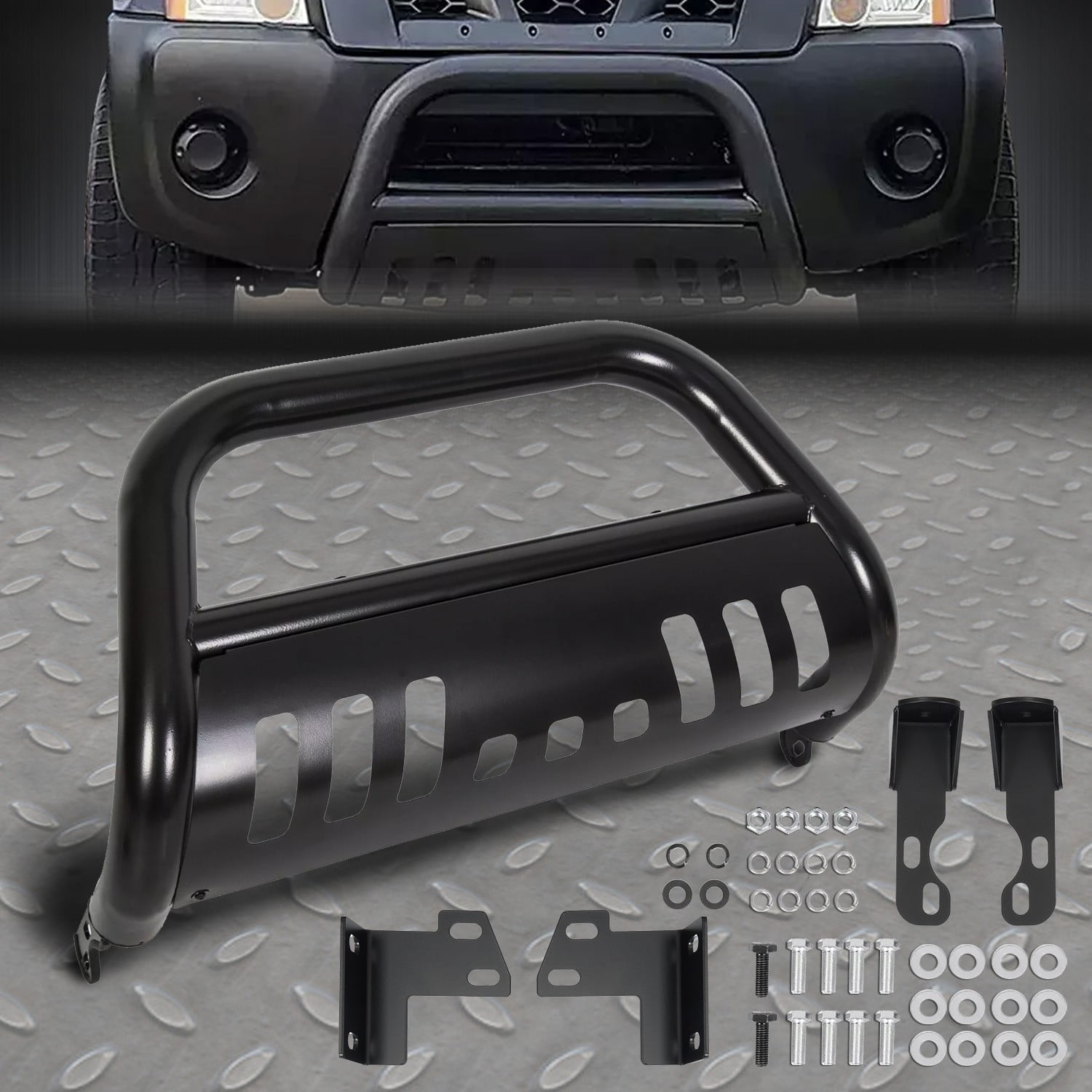3" Powder Coated Bull Bar Push Bumper Grille Guard For Nissan Frontier ...