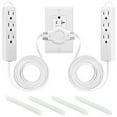 Multi Plug Outlet 12-Foot Twin Extension Cord Power Strip - 8 Outlets ...
