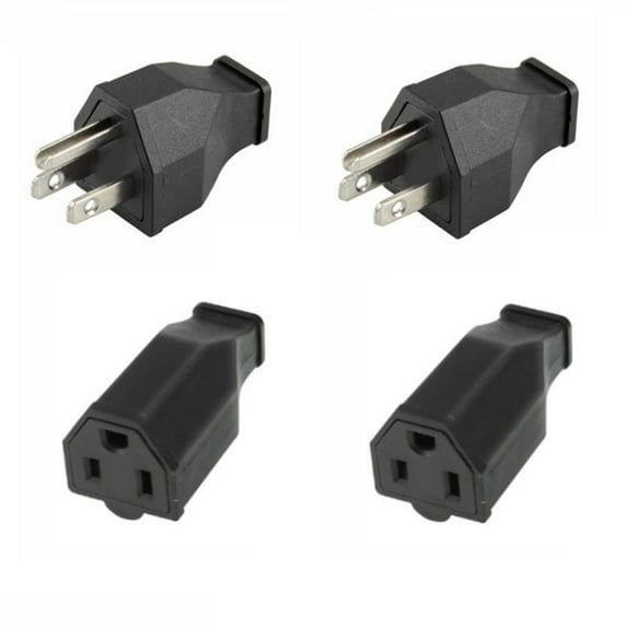 3 Prong Extension Cord Replacement Ends - 15A 125V Grounding Plug ...