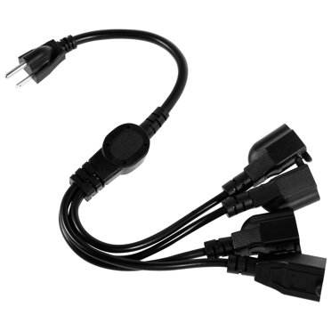 LENCENT 2 Prong Power Strip, 6ft Cord, 3 to 2 Prong Adapter, 6 AC&4 USB ...