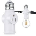 3 Prong Light Bulb Outlet Socket Plug Adapter, Polarized White Light ...