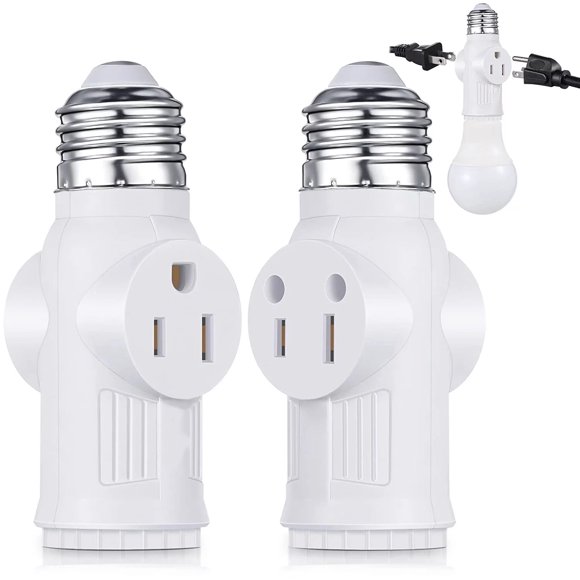 Light Bulb Socket Adapter 3 Prong