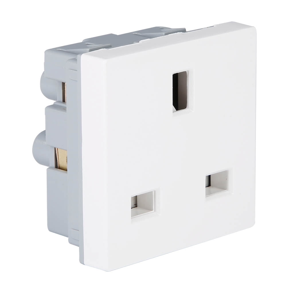 3 Prong Outlet Wall Mounted Plug Adapter Wall Socket(13A 250V ...