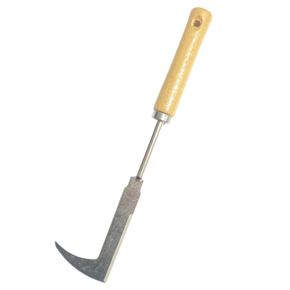 3-Prong Stainless Steel Weeder with Beech Wood Handle - Garden Tool for ...