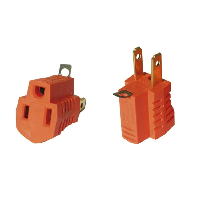 3 Prong to 2 Prong Grounding Adapters Outlet Electrical Ac Converter, 2 ...