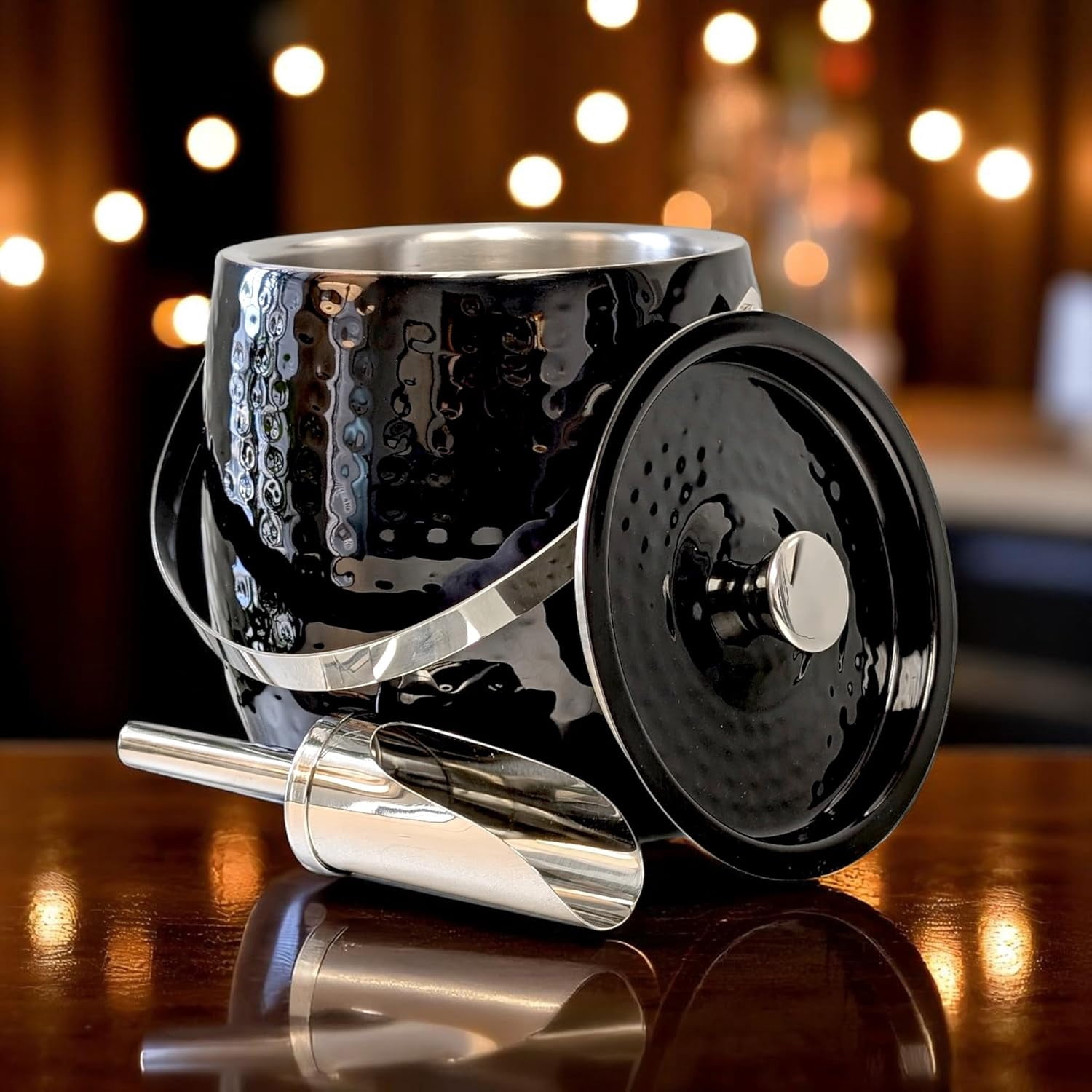 3-QT Insulated Ice Buckets for Parties with Lid and Scoop - Anchored ...