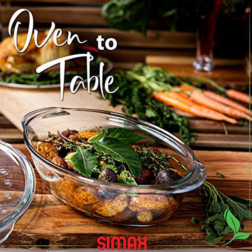 3 Qt Simax Glass Casserole Dish With Lid: Bakers & Casseroles ...