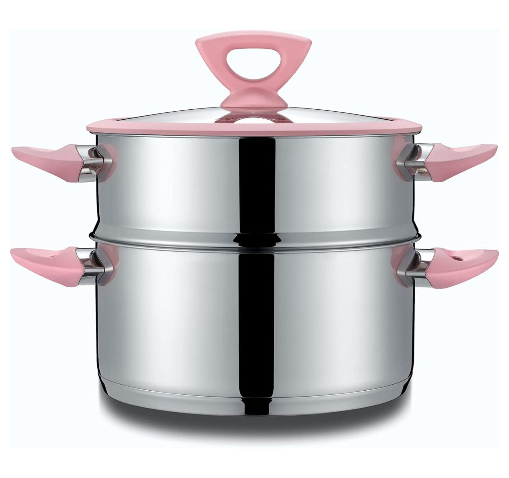 3 Quart Stainless Steel 3 Piece Steamer Cookware Set. Features 2 Quart ...