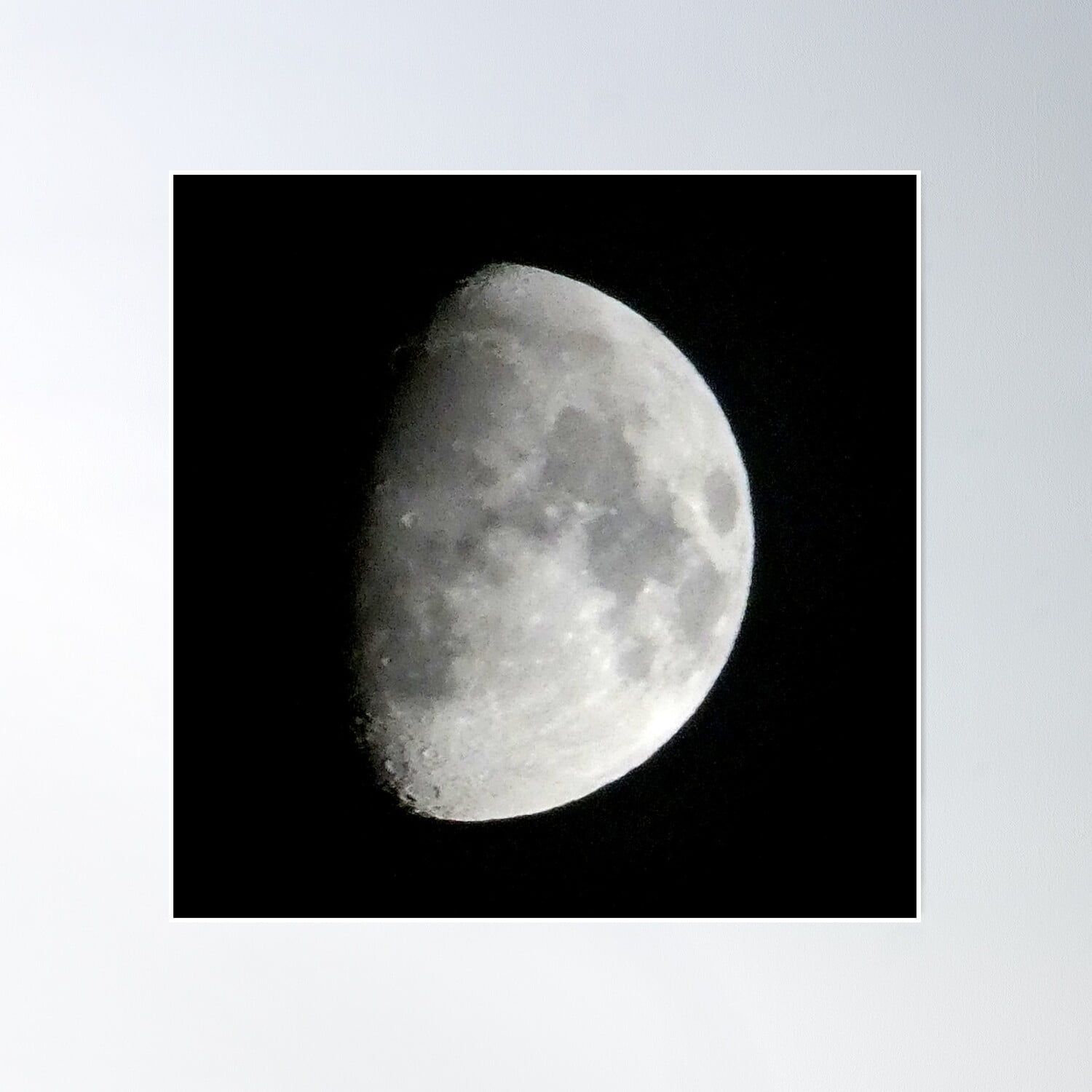 3 Quarter Moon Poster Wall Art, Modern Wall Decor, 24x24 UNFRAMED - Walmart.com