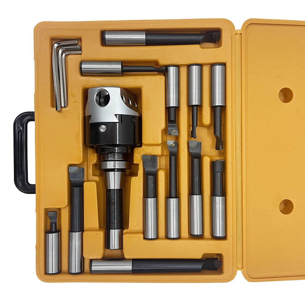 3" R8 Boring Head Set Carbide Tipped Boring Bar Tool Kit Set Combo for ...