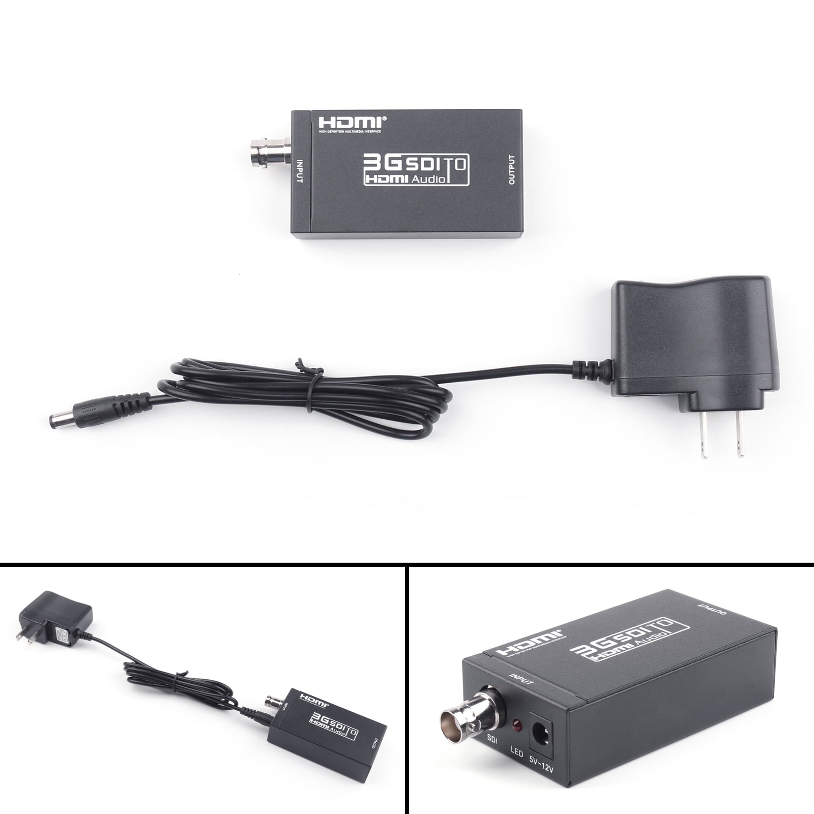 3 RCA AV+S-Video CVBS Composite R/L Audio to HDMI 1080P Converter AU ...