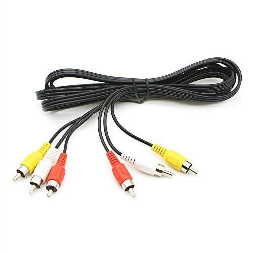 3 RCA Cable Audio Video Composite Male to Male DVD Cable (5 Feet) for ...