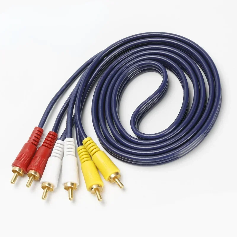 3 RCA to 3 RCA Composite Audio Video AV Cable Cord Male to Male Plug ...