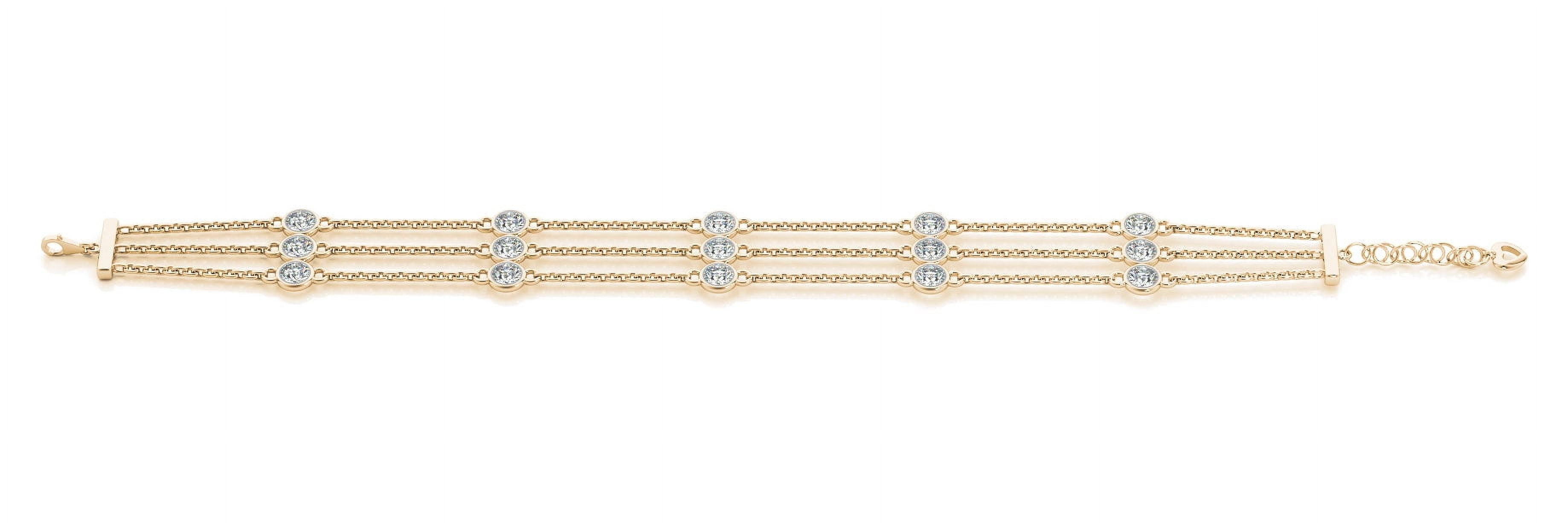 3 ROW DIAMONDS DIAMOND & CHAIN - Walmart.com