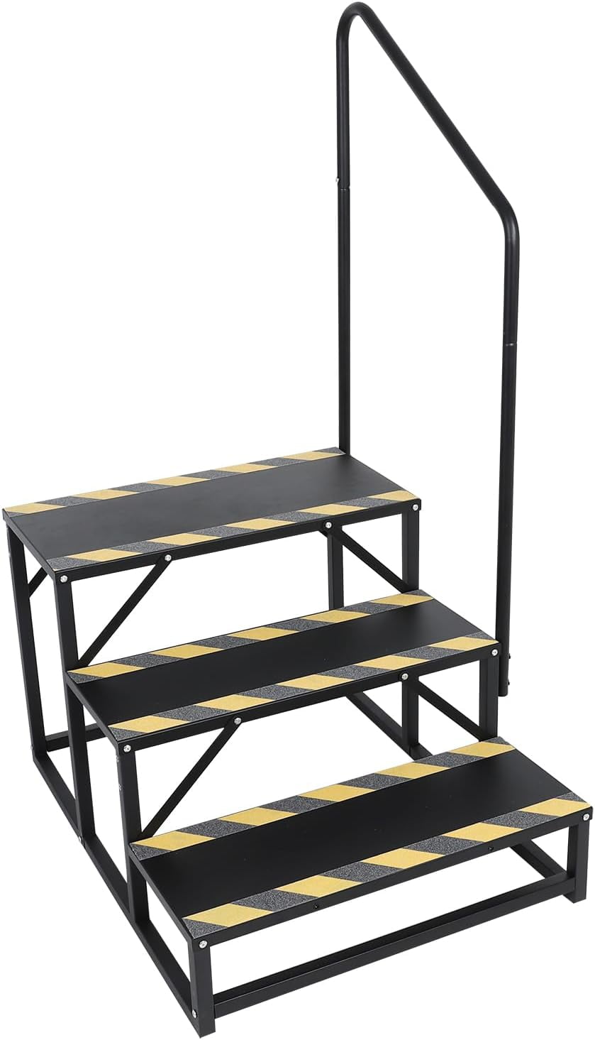 3 RV Step Stairs,Hot Tub Steps with Handrail,Portable Step Ladder for ...
