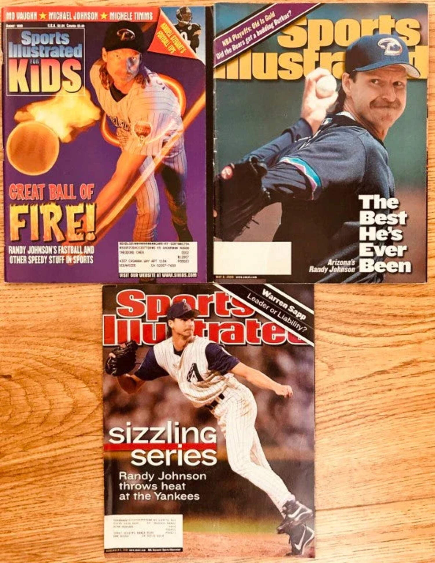 3 Randy Johnson Diamondbacks 1999 2000 2001 Sports Illustrated SI for ...