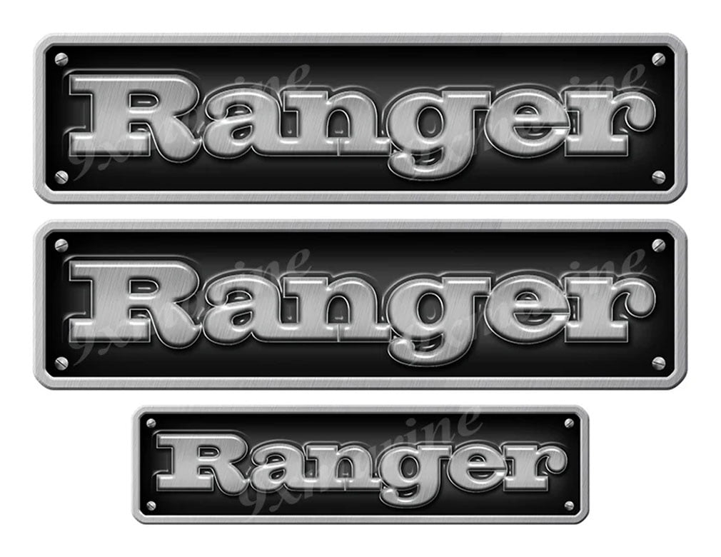 3 Ranger Stickers - 10" long set. Replica Name Plate in Vinyl - Walmart.com