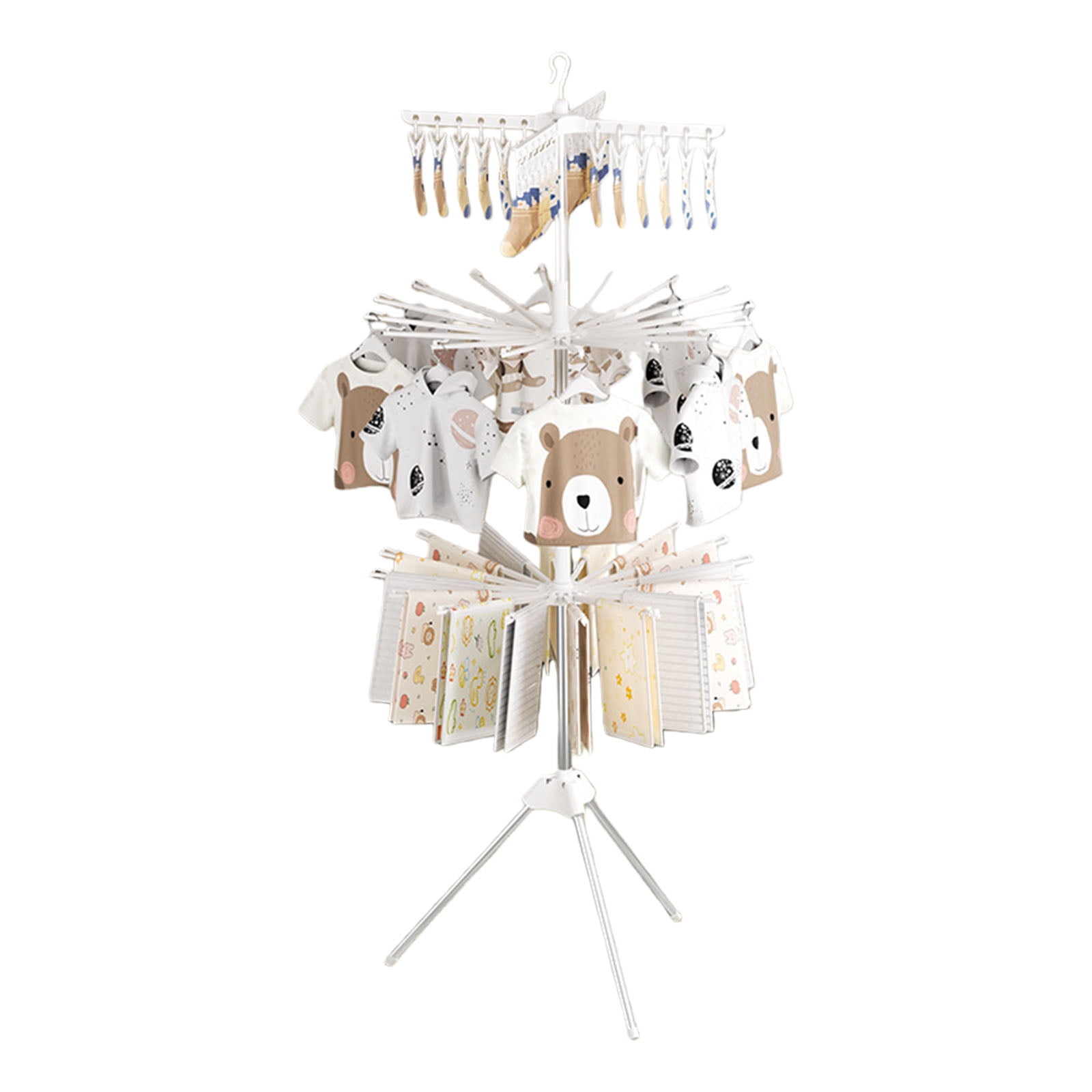 3 Rank Pliable Rustless Drying Rack with Disks and Fasteners for Large ...