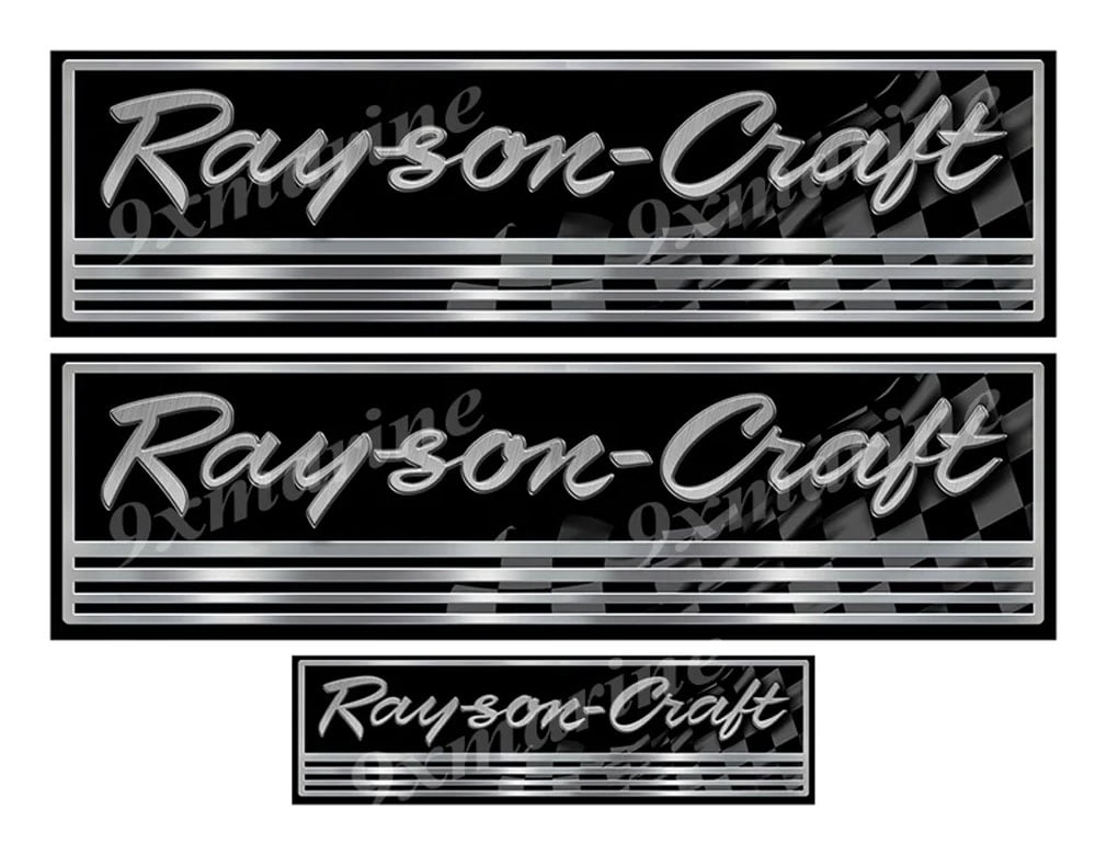 3 Rayson-Craft Boat Classic Stickers. Remastered Name Plate - Walmart.com