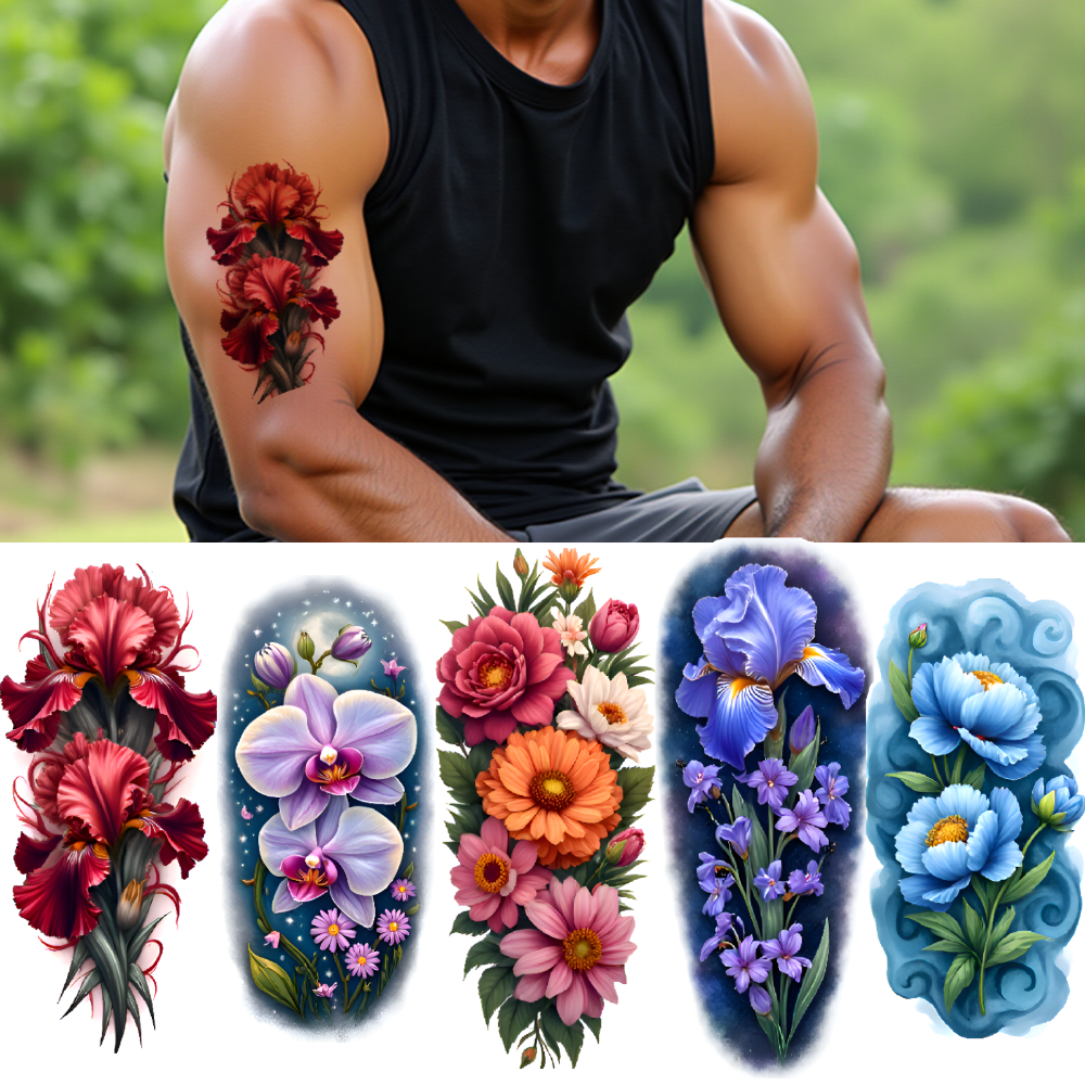 3 Realistic Temporary Tattoos Waterproof Long Lasting Body Stickers ...
