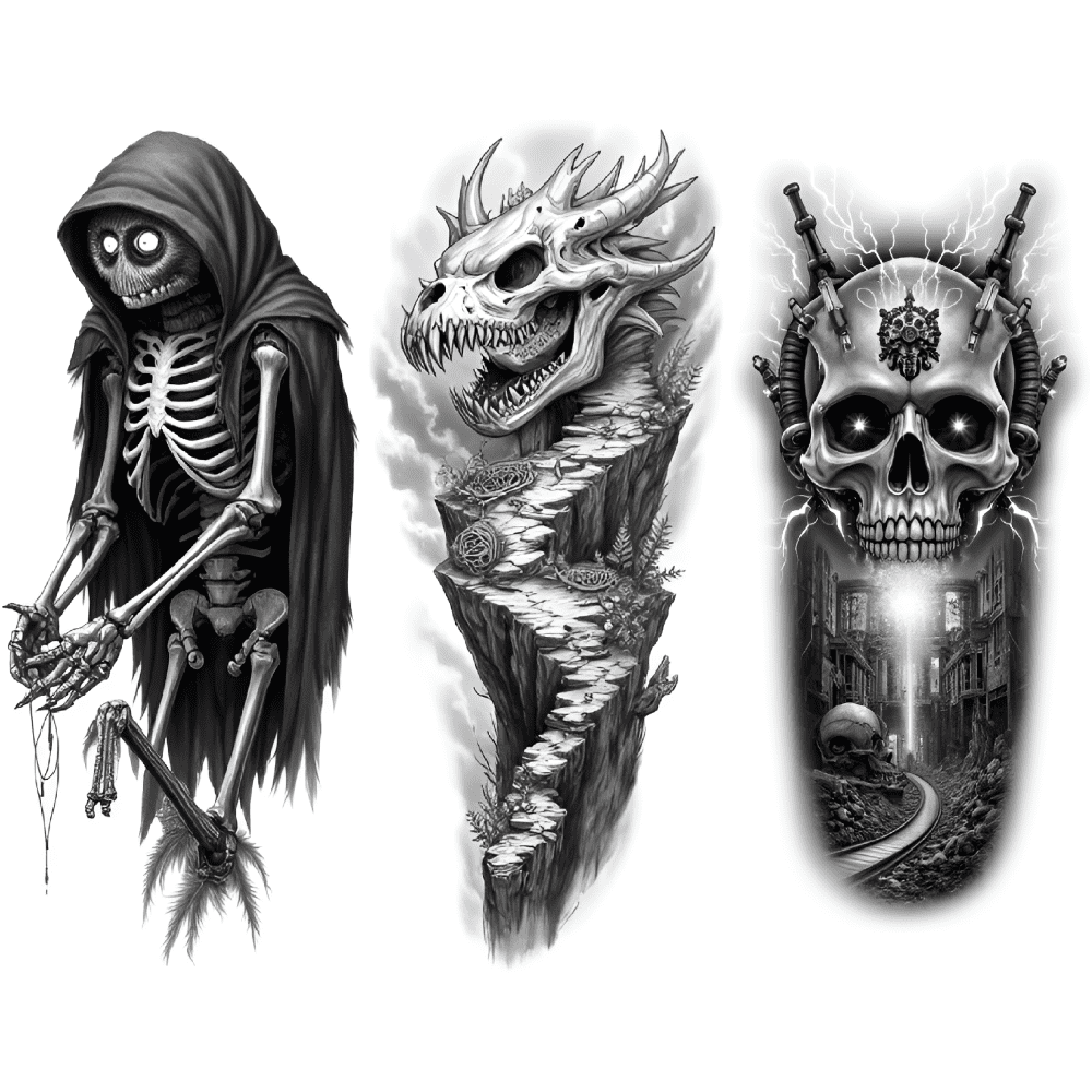 3 Realistic Temporary Tattoos Waterproof Long Lasting Body Stickers ...