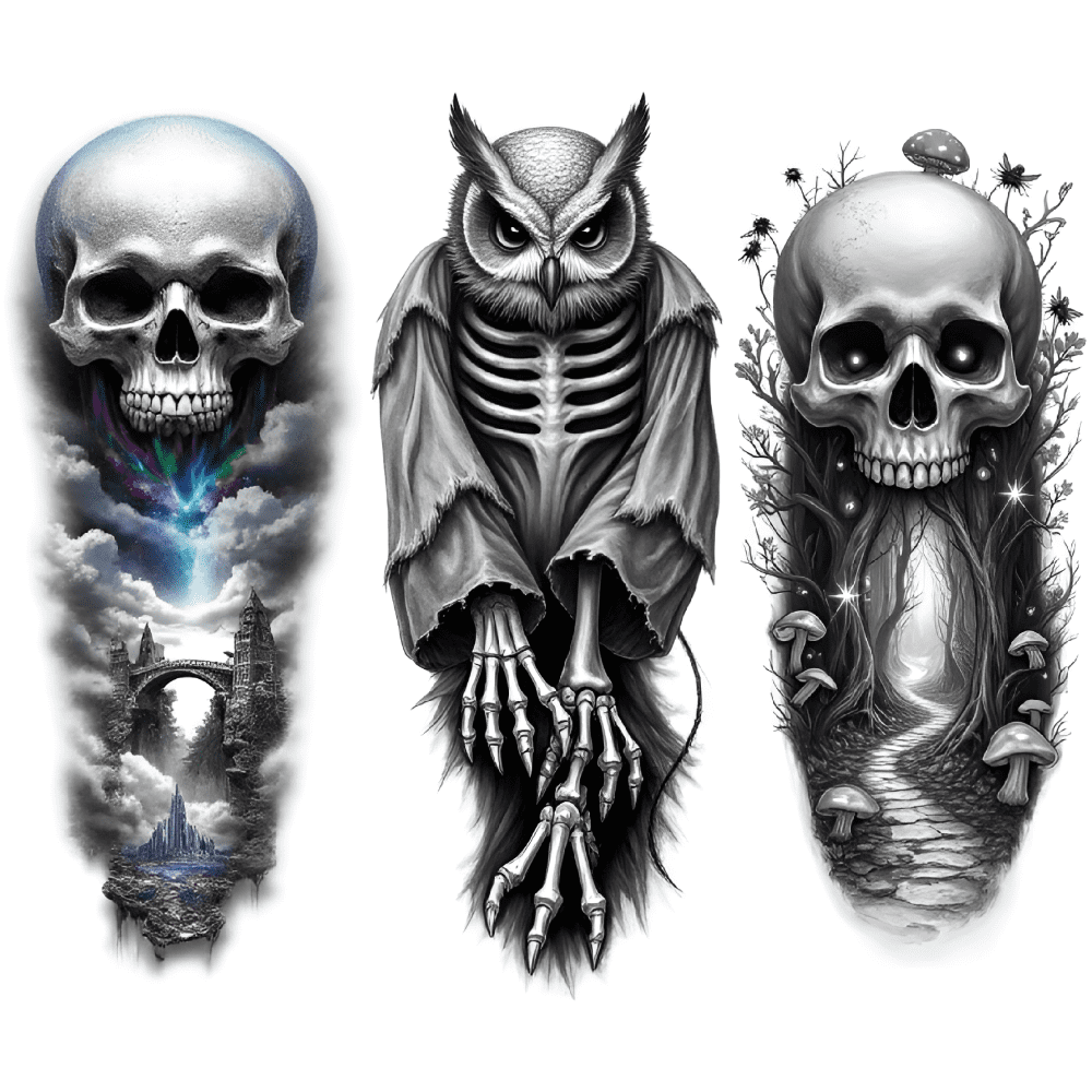 3 Realistic Temporary Tattoos Waterproof Long Lasting Body Stickers ...