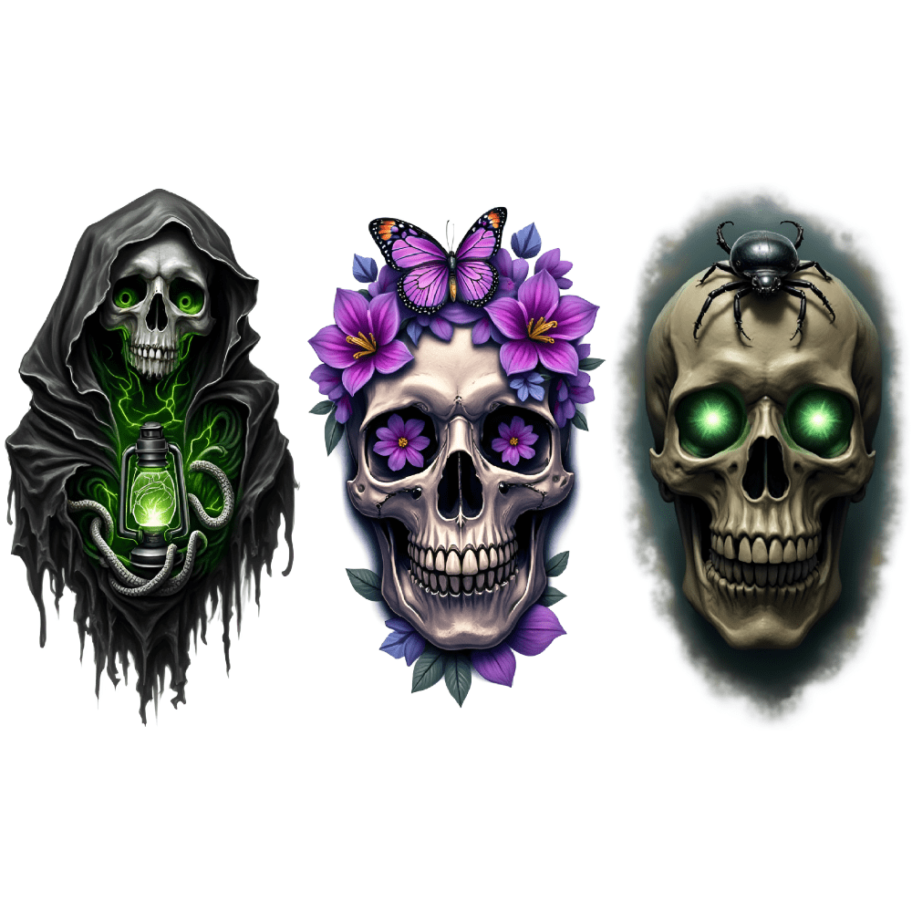 3 Realistic Temporary Tattoos Waterproof Long Lasting Body Stickers ...