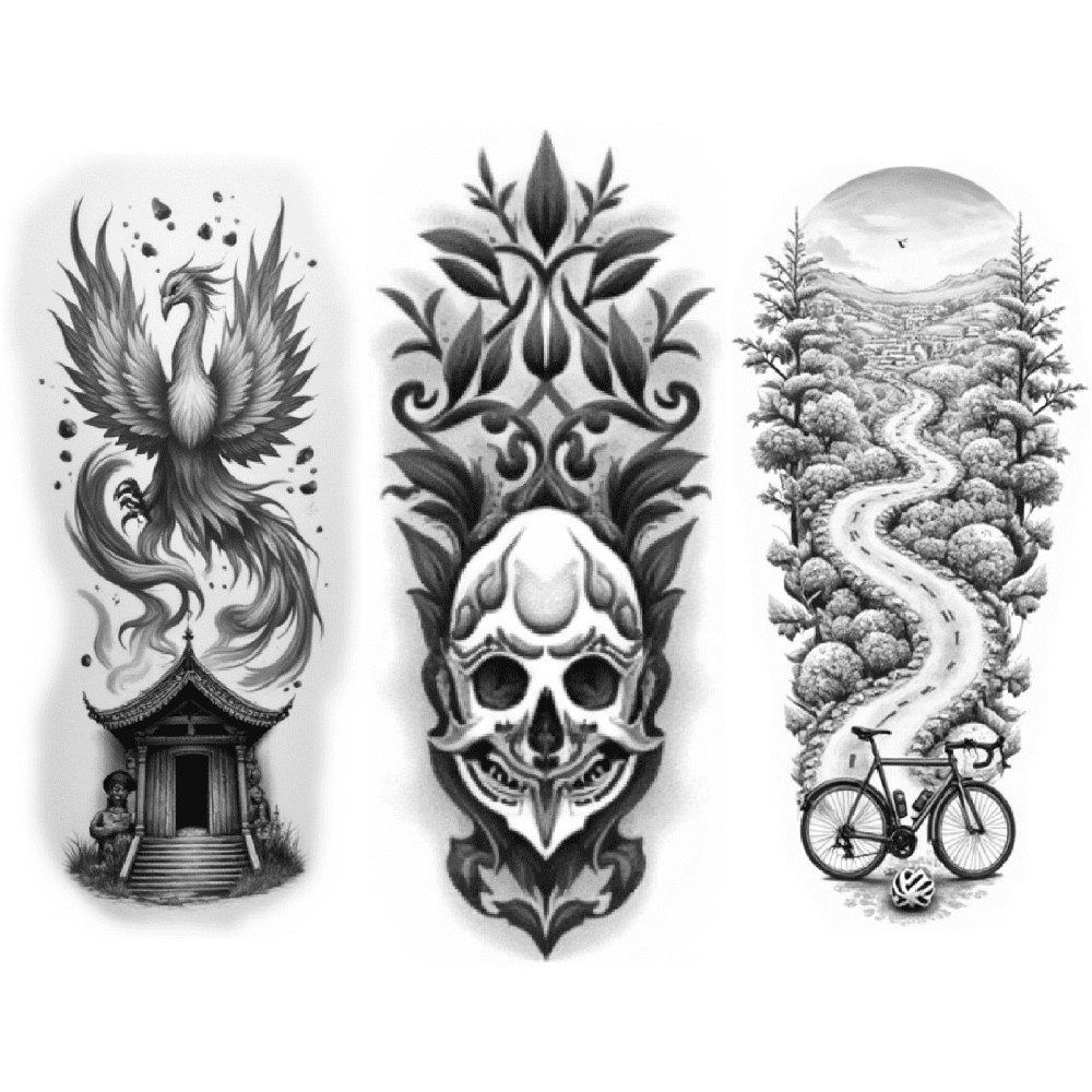 3 Realistic Temporary Tattoos Waterproof Long Lasting Body Stickers ...
