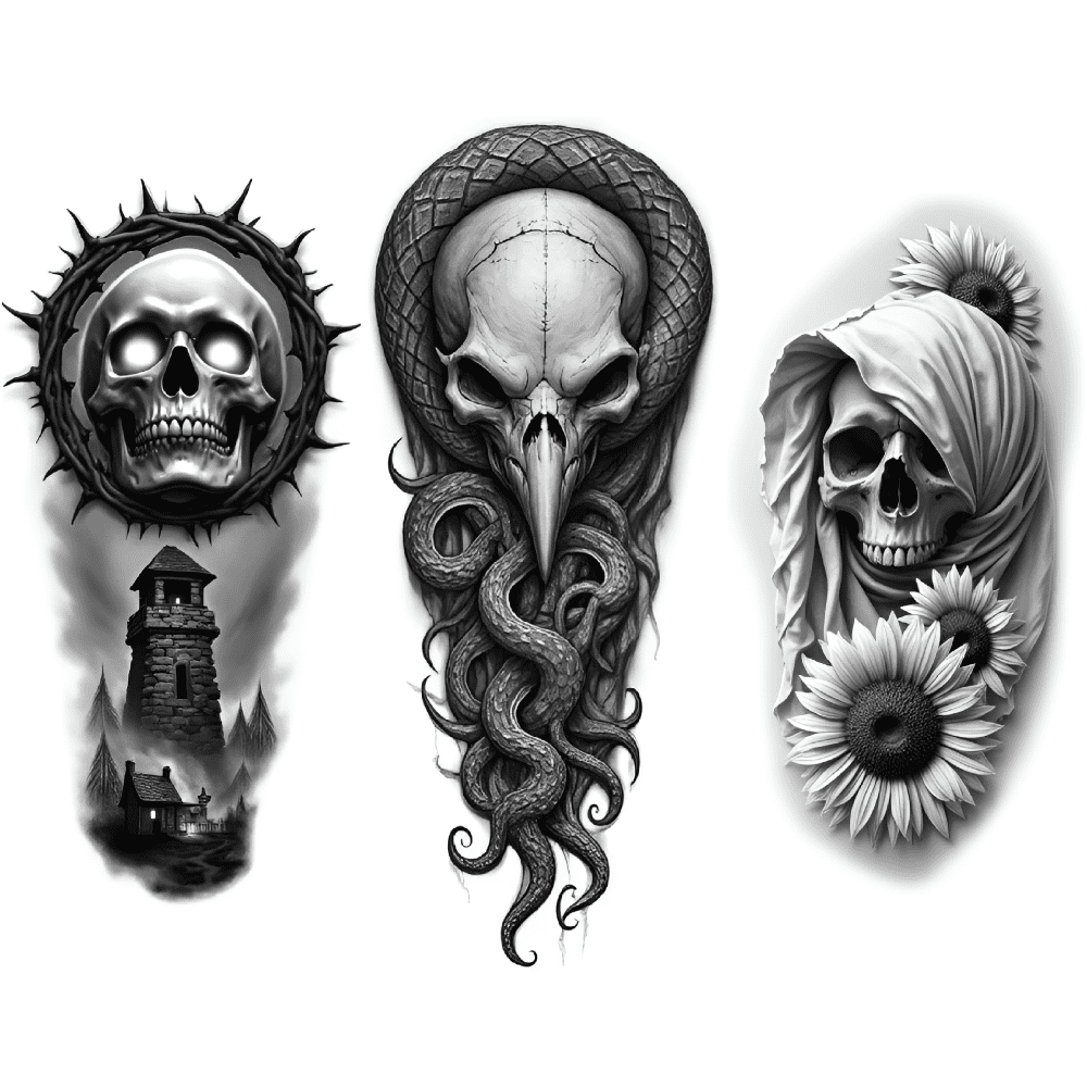 3 Realistic Temporary Tattoos Waterproof Long Lasting Body Stickers ...