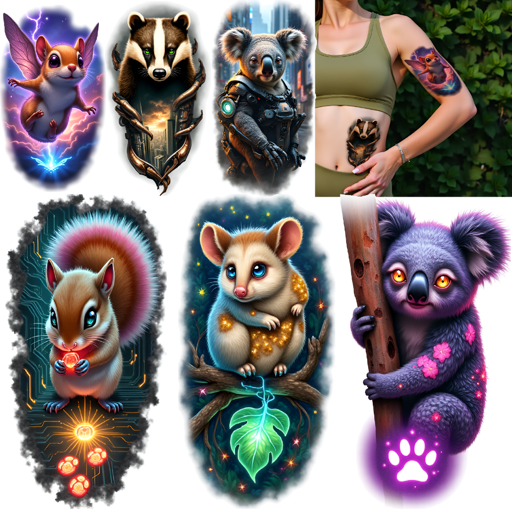 3 Realistic Temporary Tattoos Waterproof Long Lasting Body Stickers ...